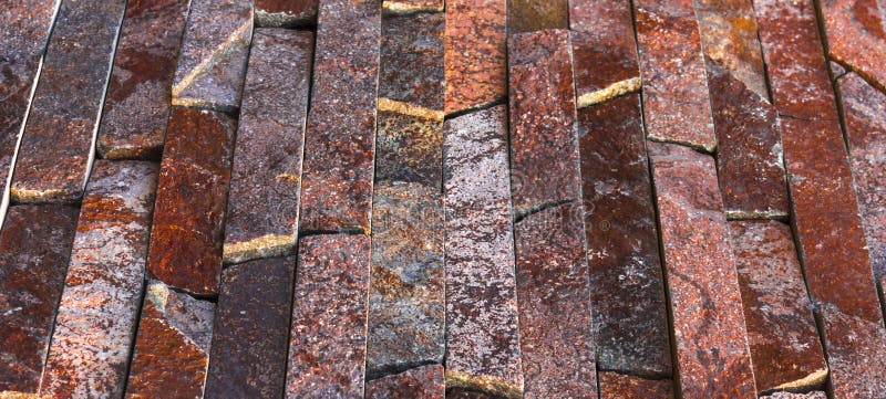 Red Slate Stone Wall Background Texture Stock Photo - Image of regular ...