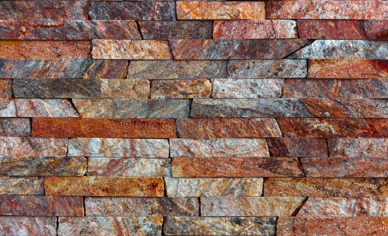 Red Slate Stone Wall Background Texture Stock Photo - Image of ...