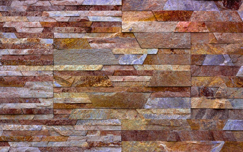 Red Slate Stone Wall Background Texture Stock Image - Image of lines ...