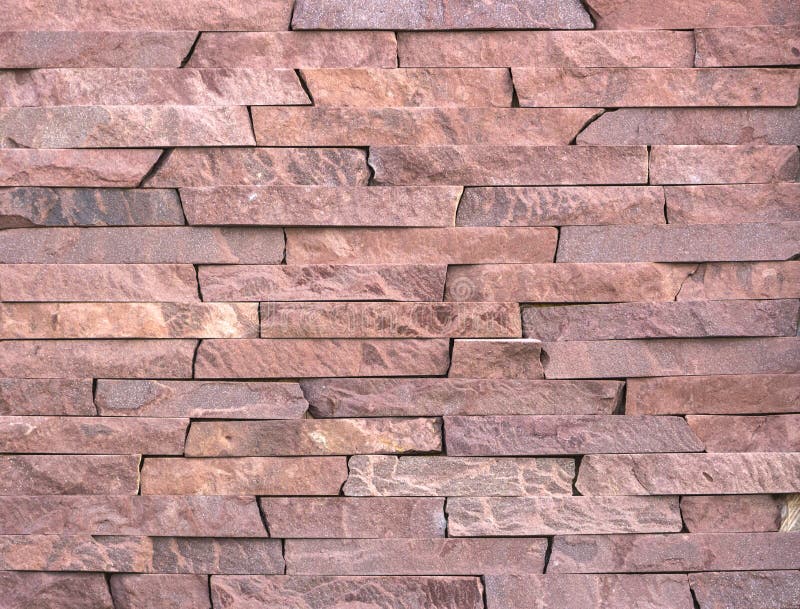 Red Slate Stone Wall Background Texture Stock Image - Image of material ...