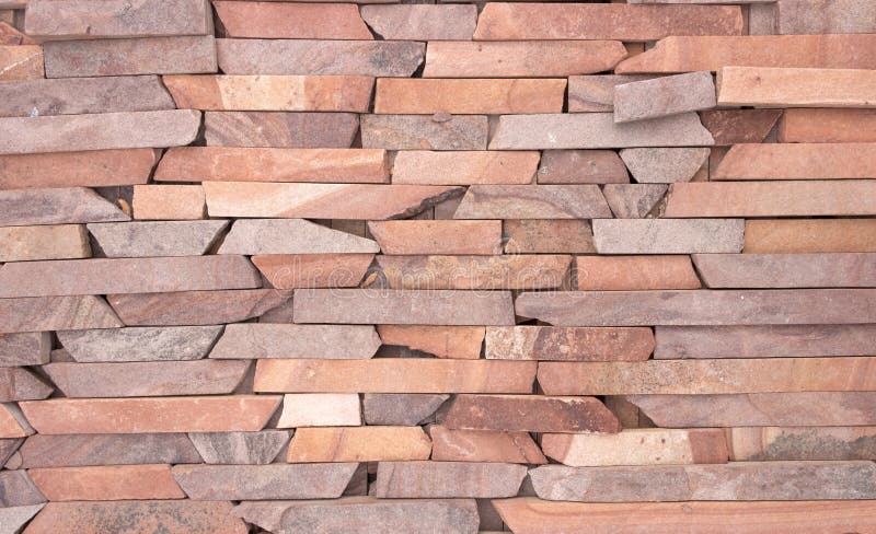 Red Slate Stone Wall Background Texture Stock Image - Image of material ...