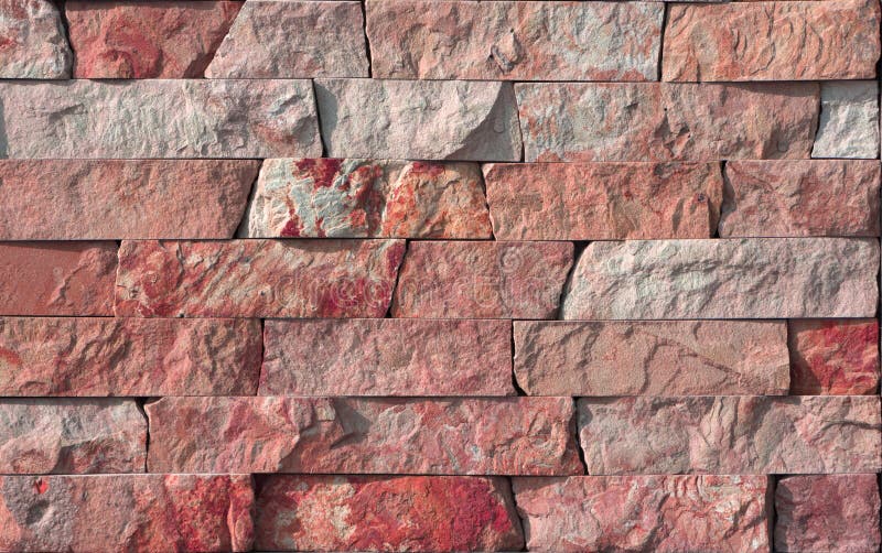 Red Slate Stone Wall Background Texture Stock Photo - Image of ordinary ...