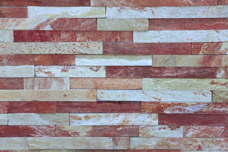 Red Slate Stone Wall Background Texture Stock Photo - Image of builder ...