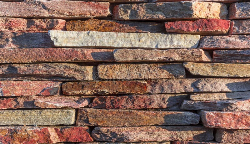 Red Slate Stone Wall Background Texture Stock Image - Image of concrete ...