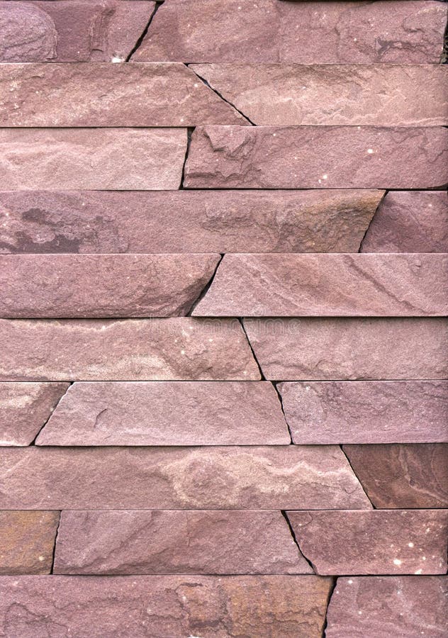 Red Slate Stone Wall Background Texture Stock Image - Image of ...
