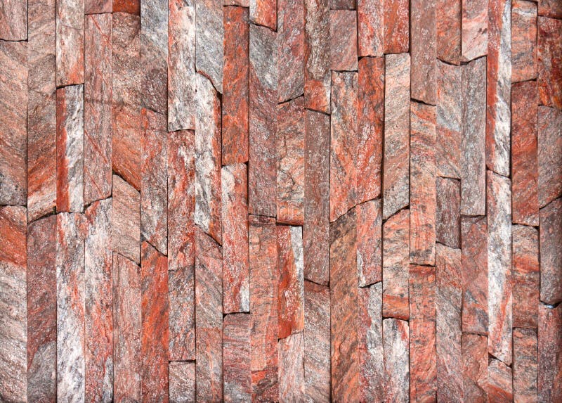 Red Slate Stone Wall Background Texture Stock Image - Image of ...