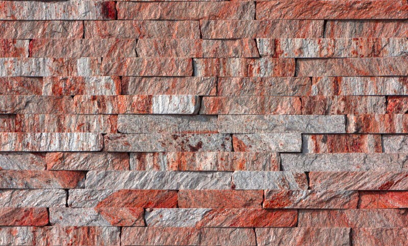 Red Slate Stone Wall Background Texture Stock Photo - Image of mortar ...