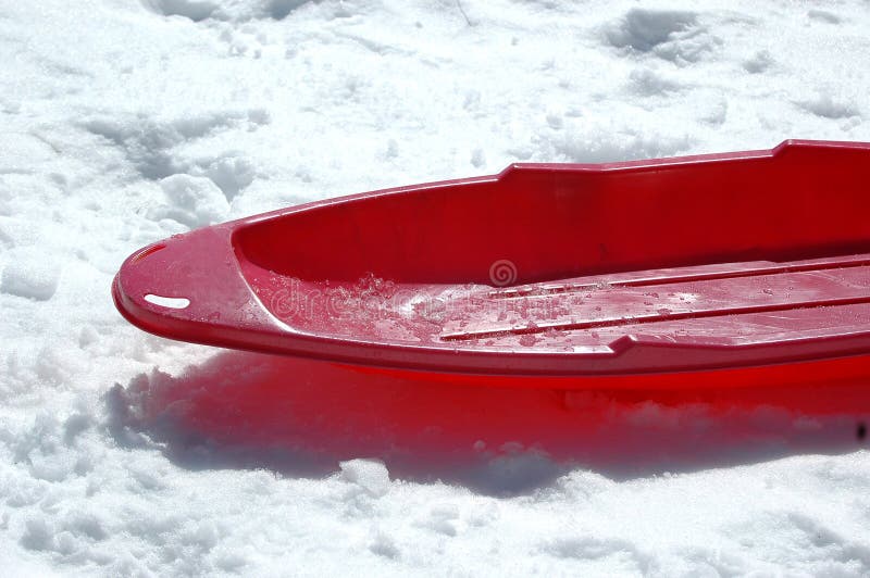 Red sled stock image. Image of season, cold, transport - 2129055