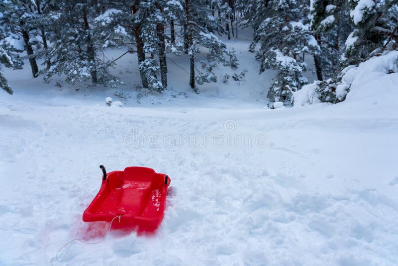 Red sled stock image. Image of season, christmas, transportation - 22271483
