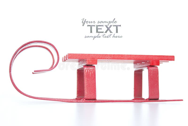Red sledge stock photo. Image of sledge, decor, snow - 17145150