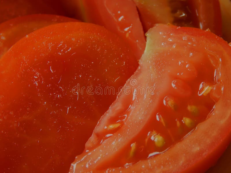 Red sliced tomatoes stock photo. Image of agriculture - 80499490