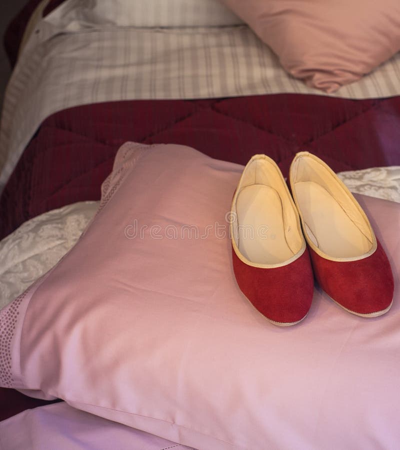 Red slippers stock photo. Image of cosy, footwear, household - 37886788