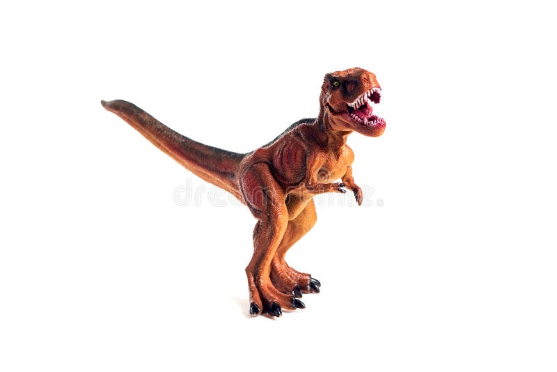 Red Small Dinosaur on a White Background Stock Photo - Image of dino ...