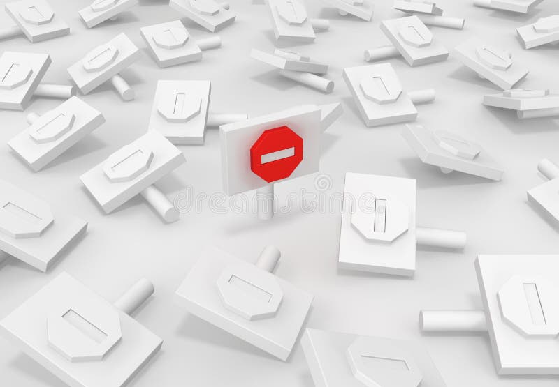 Stop Sign White stock illustration. Illustration of white - 128759309