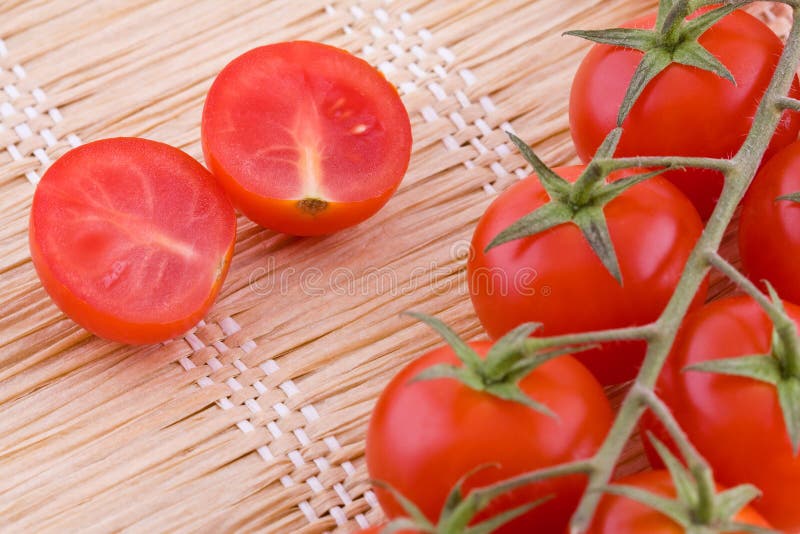 Red small tomatoes stock photo. Image of macro, plant - 31535360