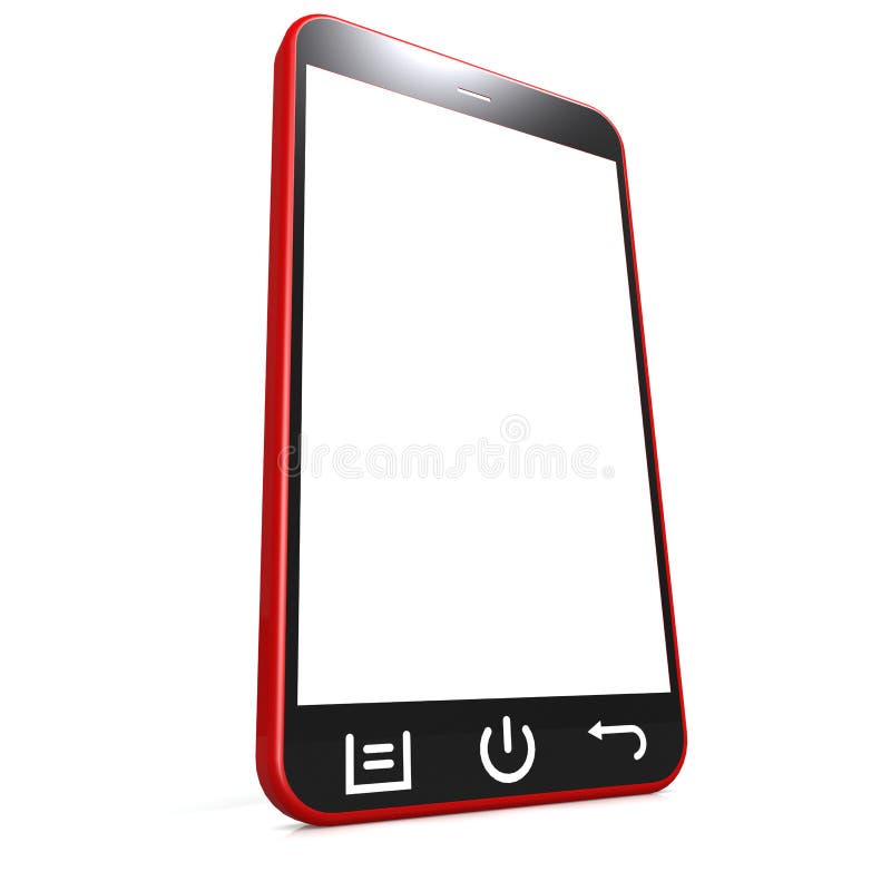 Red smartphone stock illustration. Illustration of design - 47123586