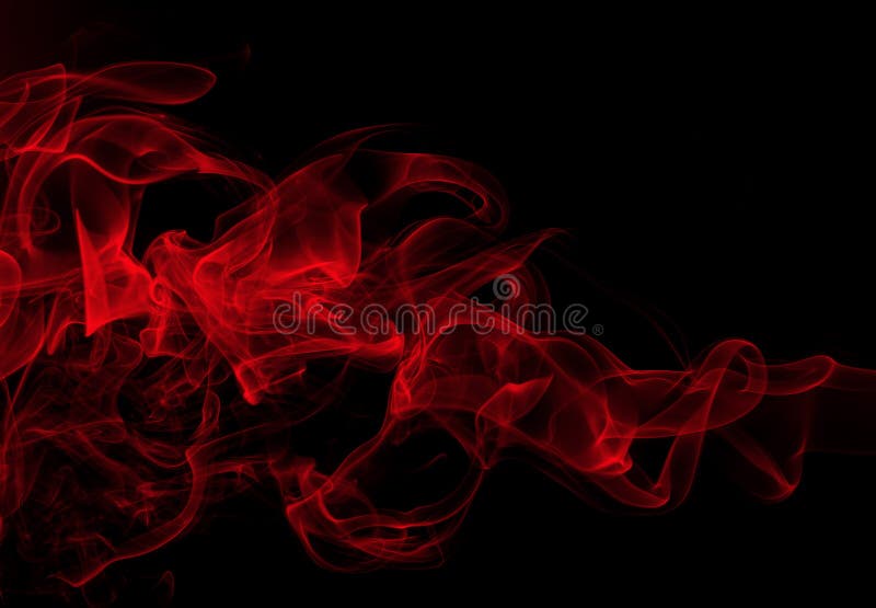 Red Smoke Abstract on Black Background, Fire Design, Darkness Concept ...