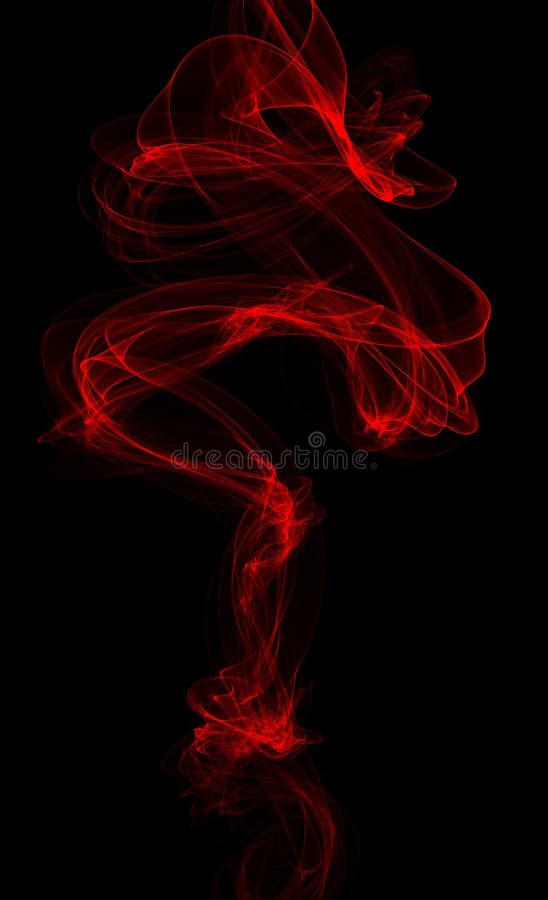 Red smoke abstract line stock illustration. Illustration of nature ...