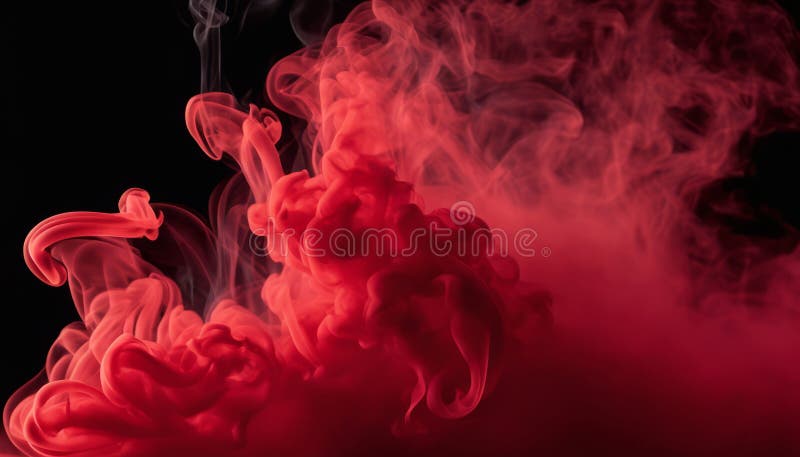 Red smoke in the air stock illustration. Illustration of cloud - 305154643