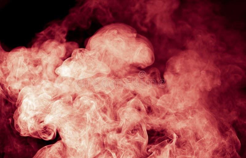 Red Smoke on Black Background Stock Image - Image of isolated ...