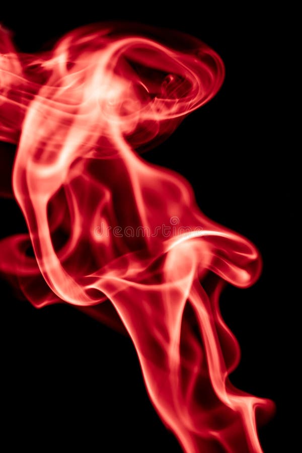 Red Smoke on Black Background Stock Photo - Image of motion, macro ...