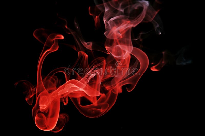 Red Smoke on Black: a Photo Generated by AI Stock Illustration ...