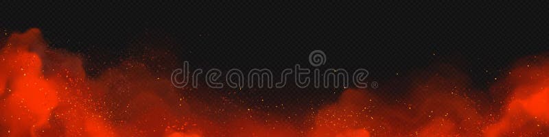 Red Smoke Effect Background, Fire Spark Fog Cloud Stock Illustration ...