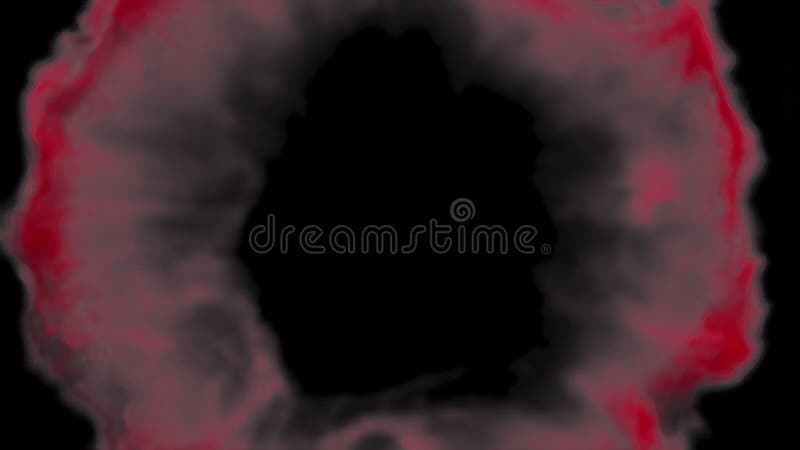 Red Smoke Explosion, Shock Wave Effect Magical Effect Isolated Stock ...