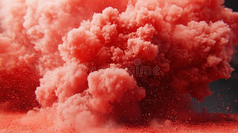 Red Smoke Explosion, Studio Backdrop, Particles, Design Stock Photo ...