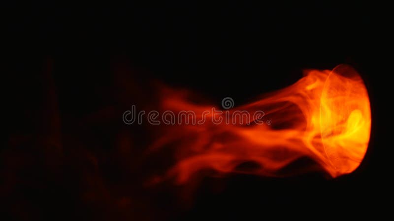Red Smoke Flame on Isolated Black Background Stock Video - Video of ...