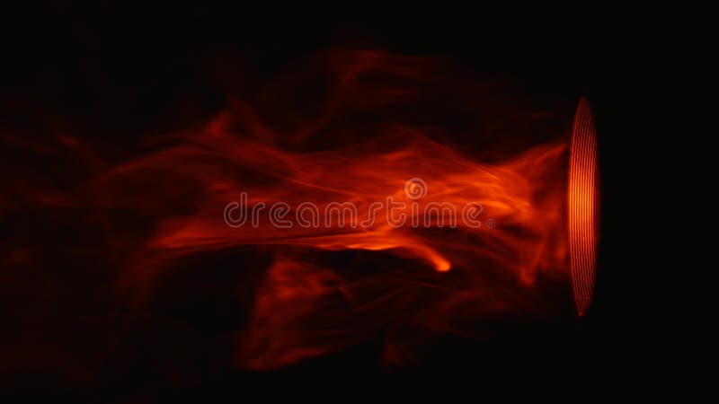 Red Smoke Flame on Isolated Black Background Stock Video - Video of ...