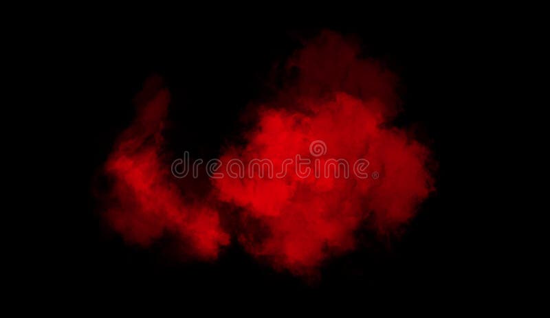 Red Smoke on Isolated Black Background . Design Texture Overlays ...