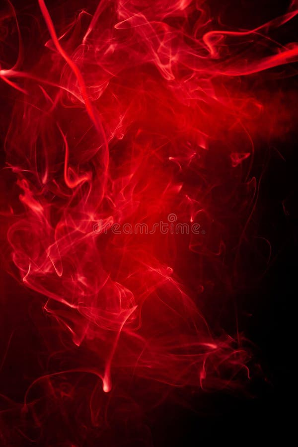 Red Smoke Motion on Black Background Stock Image - Image of flow ...