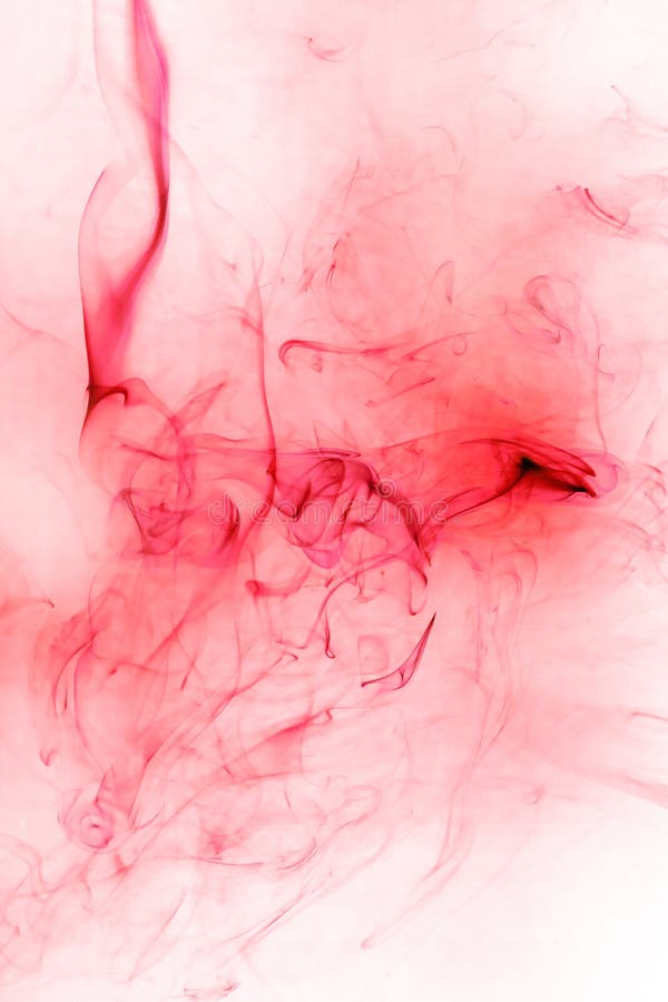 Red Smoke on White Background. Stock Image - Image of decorative, cigar ...