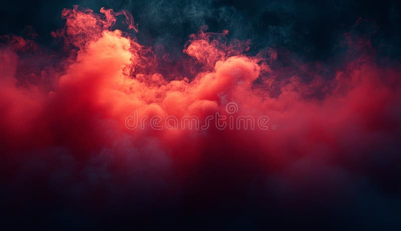 Red Smoke Texture Placed on an Isolated Background, Enhanced with Misty ...