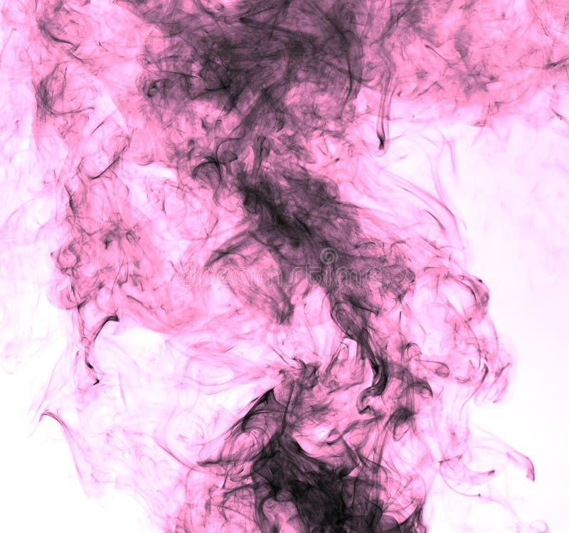 Red Smoke on White Background. Inversion Stock Image - Image of ...