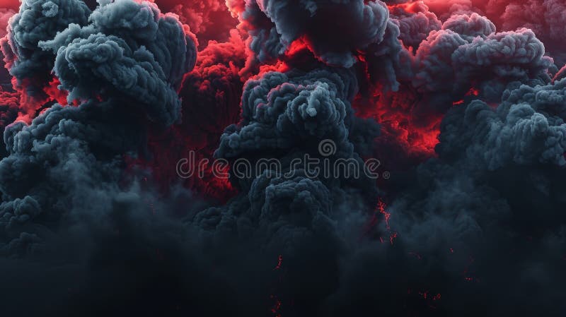 Red Smoky Background with Abstract Swirling Patterns in Dark Atmosphere ...