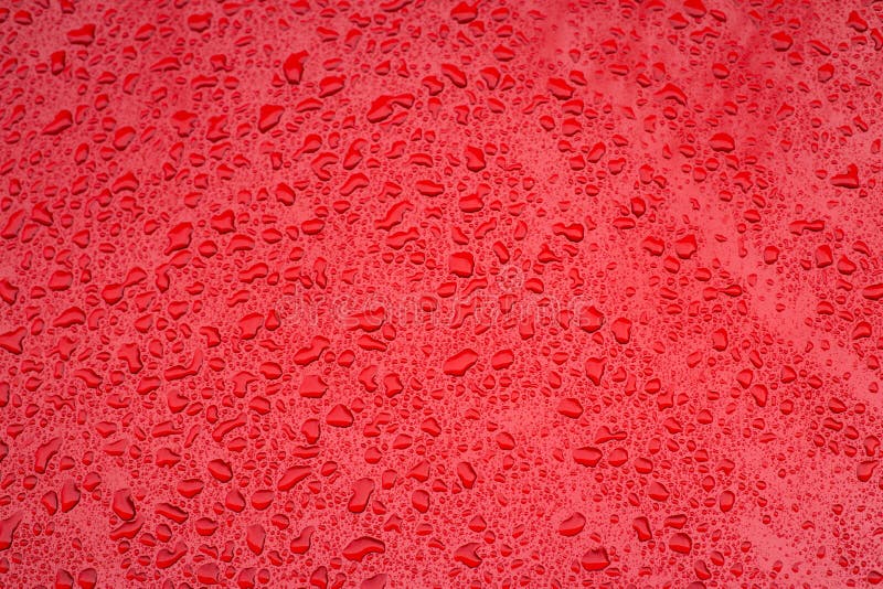 Red Smooth Background Surface with Water Drops Simple Pattern Concept ...