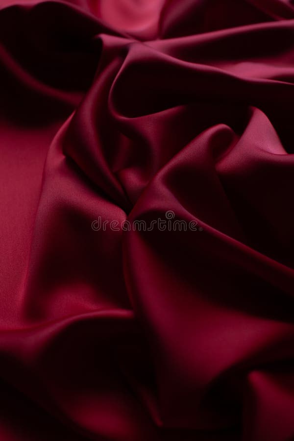 Luxury Red Satin Fabric Cloth Abstract Background Stock Image - Image ...
