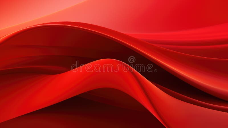 Red Smooth Lines Background, Abstract Illustration Stock Illustration ...