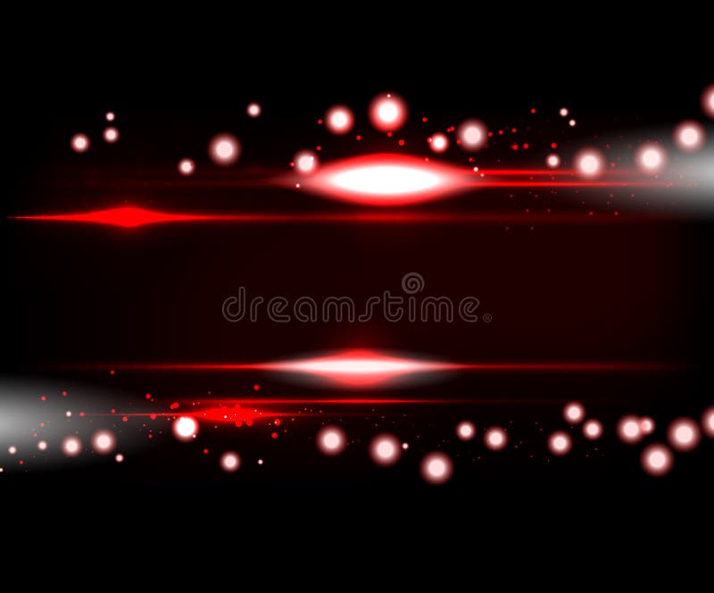 Red Smooth Technology Light Lines Background. Stock Illustration ...