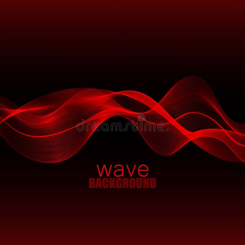 Red Smooth Transparent Wave Stream Line Abstract Header Layout. Vector ...