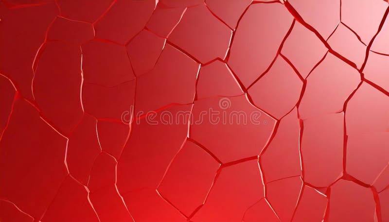 Red Smooth Wall Background with Cracked Texture. Stock Image - Image of ...