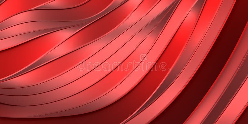 Red Smooth Waves. Luxury Abstract Background Stock Illustration ...