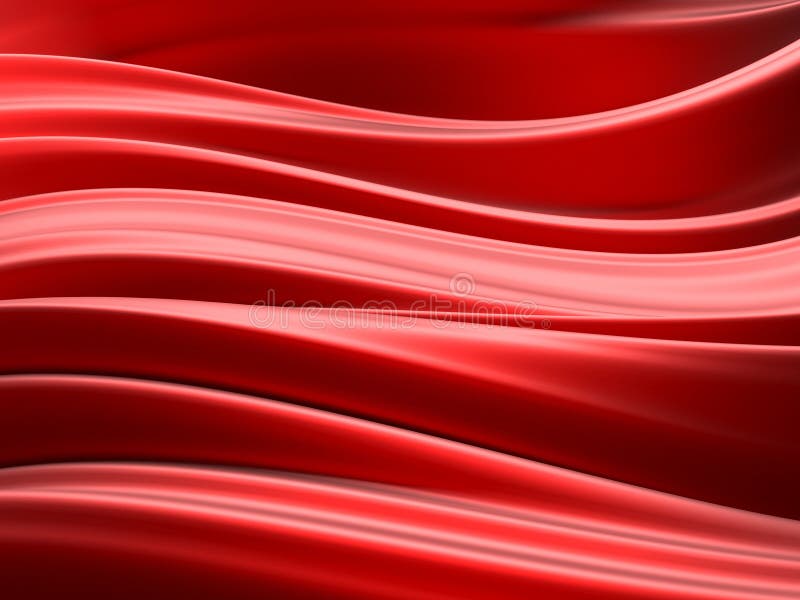 Red Smooth Waves. Luxury Abstract Background Stock Illustration ...