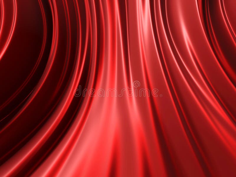Red Smooth Waves. Luxury Abstract Background Stock Illustration ...