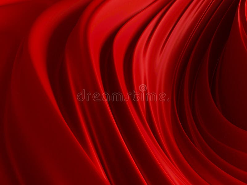 Red Smooth Waves. Luxury Abstract Background Stock Illustration ...