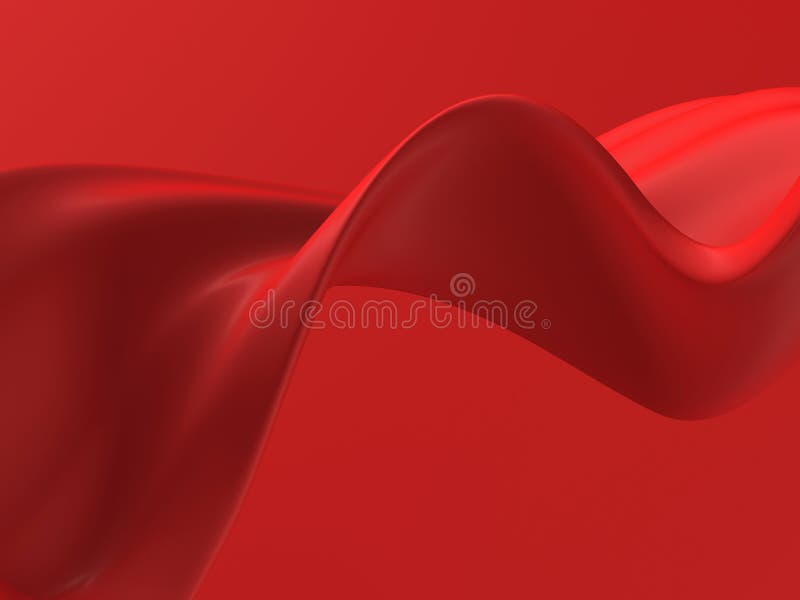 Red Smooth Waves. Luxury Abstract Background Stock Illustration ...
