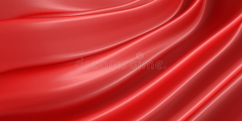 Red Smooth Waves. Luxury Abstract Background Stock Illustration ...