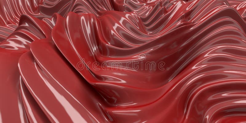 Red Smooth Waves. Luxury Abstract Background Stock Illustration ...